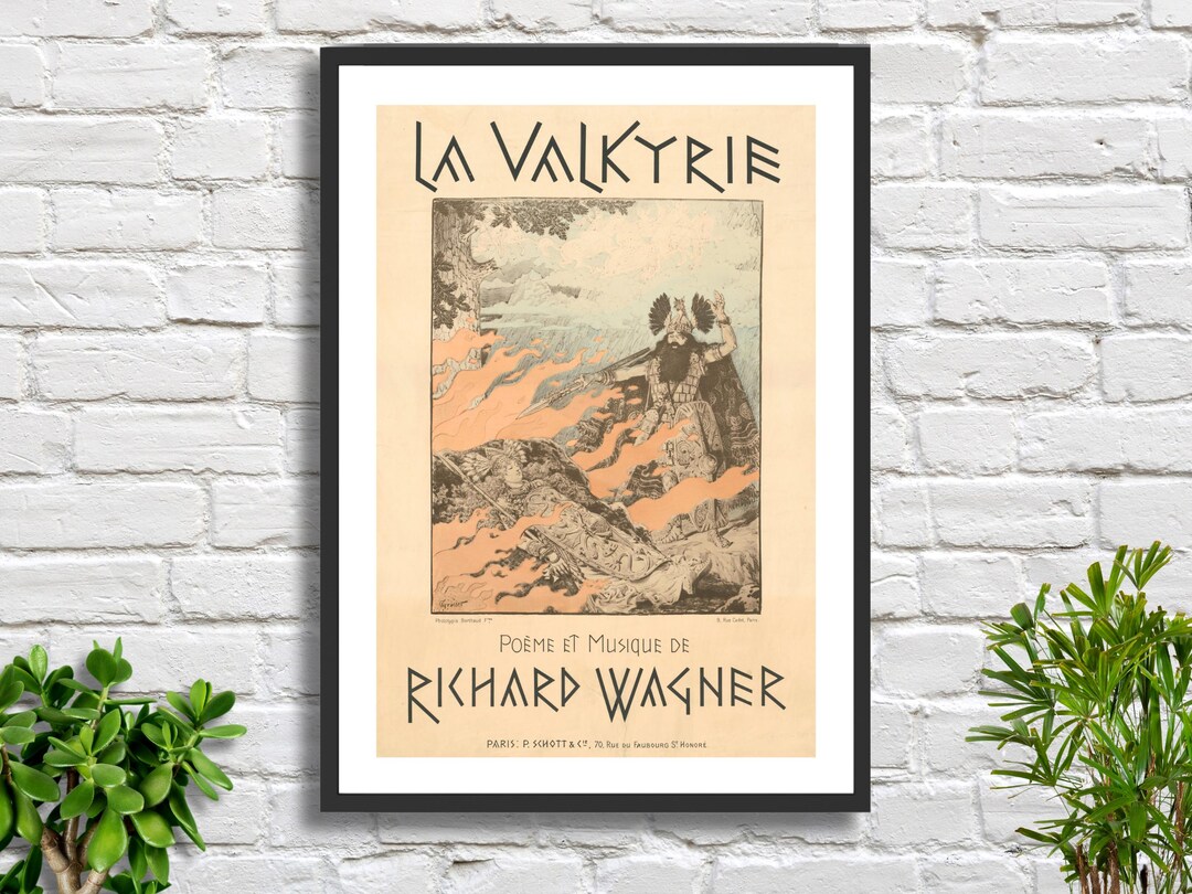 Eugène Grasset Valkyrie Opera Poster: Richard Wagner Mythology Art ...