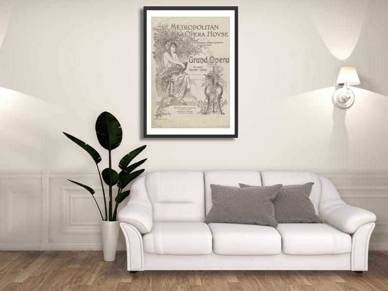Vintage Metropolitan Opera House Poster: New York Theatre Giclee Print ...