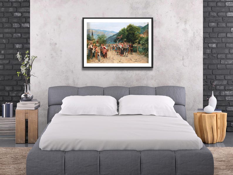 John Hamza the Peasant Wedding: German Figurative Art Giclee Print - Etsy
