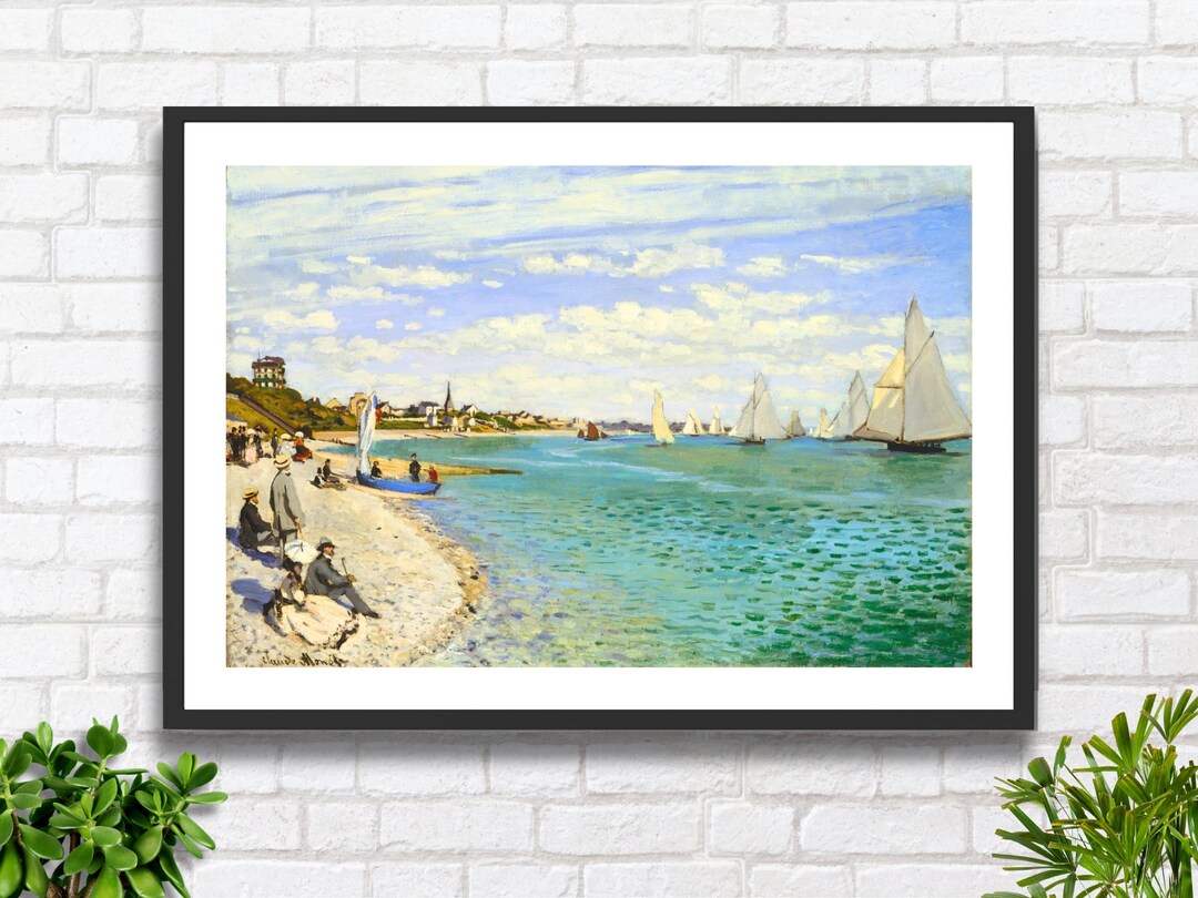 Monet Regatta Print: French Impressionist Seascape Art - Etsy