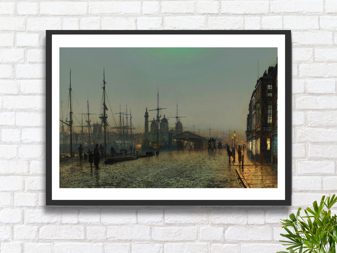 Grimshaw 'hull Docks at Night' Giclee Print: English Harbour Scene ...