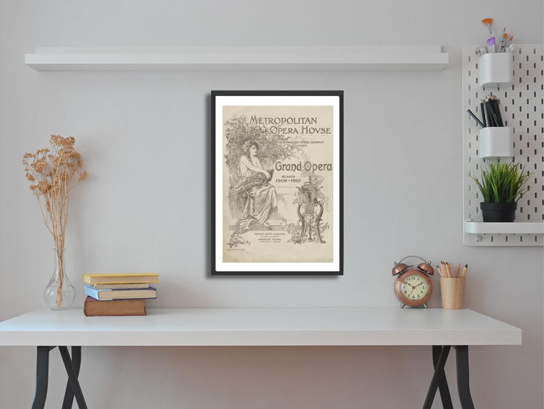 Vintage Metropolitan Opera House Poster: New York Theatre Giclee Print ...