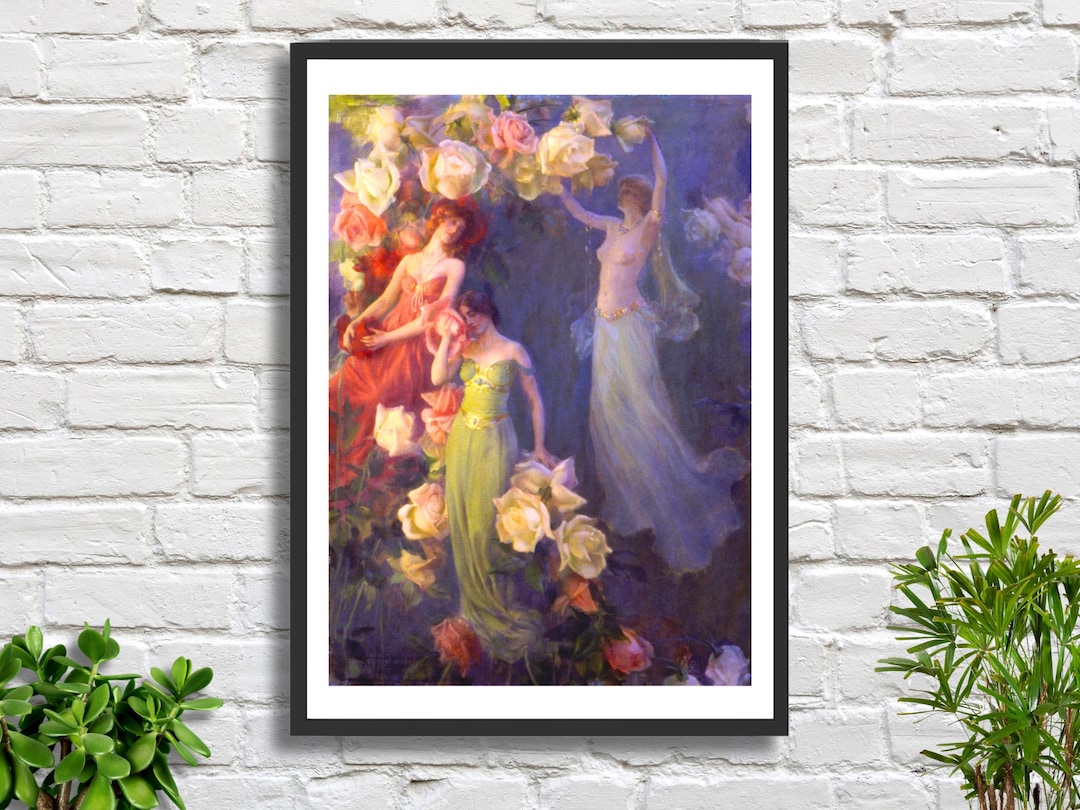 Charles Courtney Curran 'the Perfume of Roses' 1902 Romantic Mythology ...