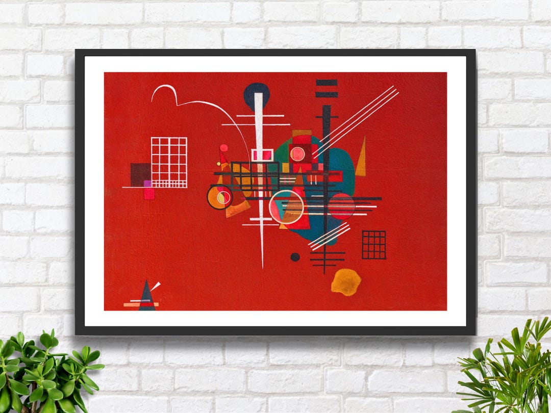 Wassily Kandinsky 'dull Red' (dumpfes Rot) 1927 Geometric Abstract Red ...