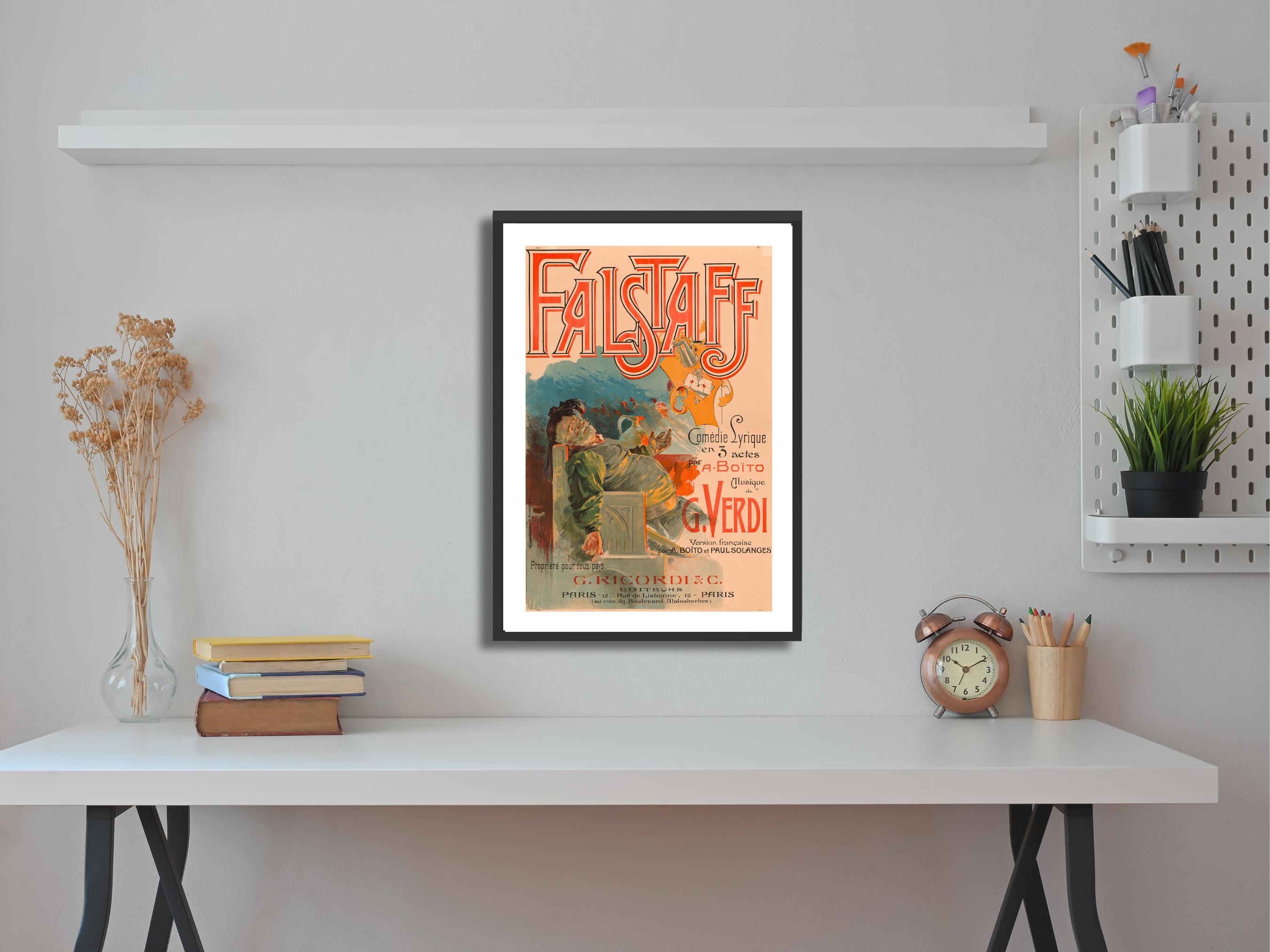 Falstaff Opera Poster: Vintage Art Nouveau Print - Etsy