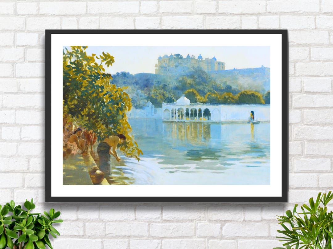 American Artist Edwin Lord Weeks 'lake at Oodeypore 2, India' Landscape ...