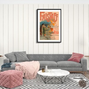 Falstaff Opera Poster: Vintage Art Nouveau Print - Etsy