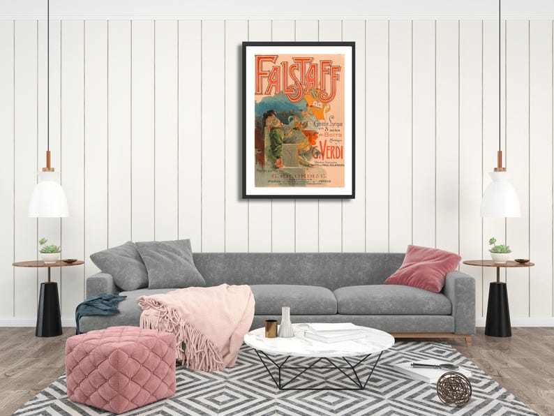 Falstaff Opera Poster: Vintage Art Nouveau Print - Etsy