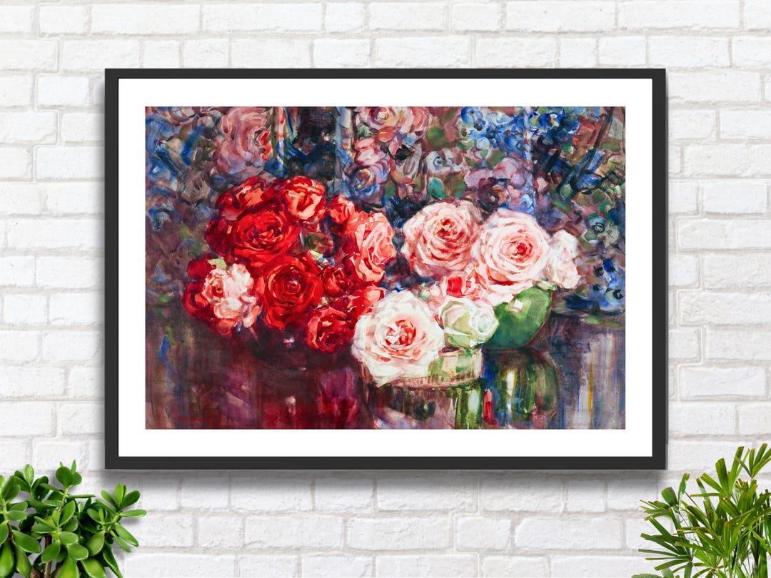 New Zealand Artist Margaret Stoddart 'roses' Still Life Giclee Print or ...