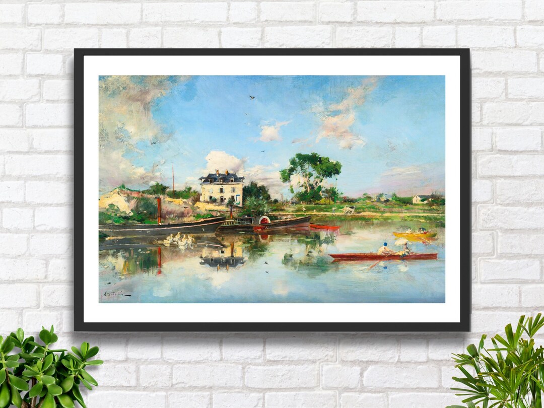 Italian Artist Giovanni Boldini 'la Senna (on the Seine)' Landscape ...