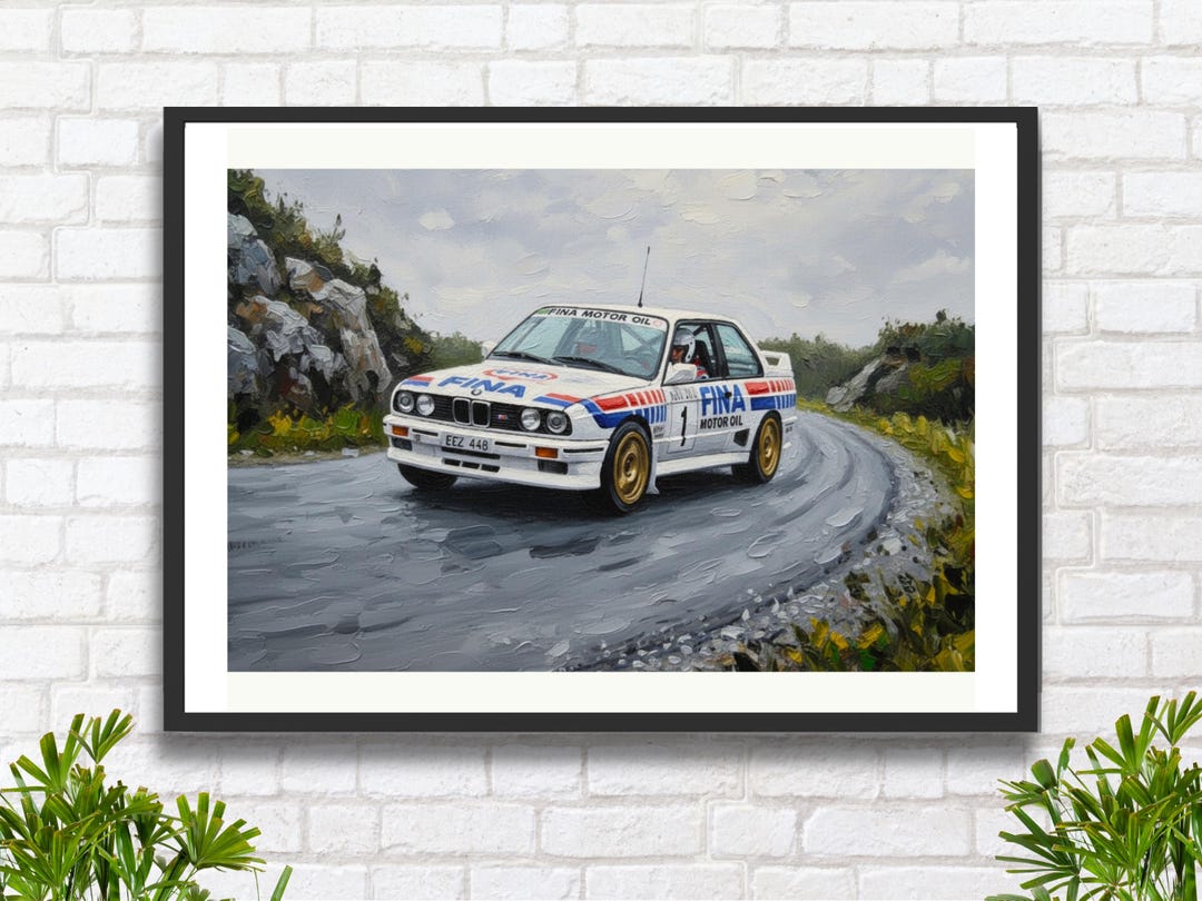 BMW M3 E30 Rally Car in FINA Livery on an Irish Tarmac Rally Print ...