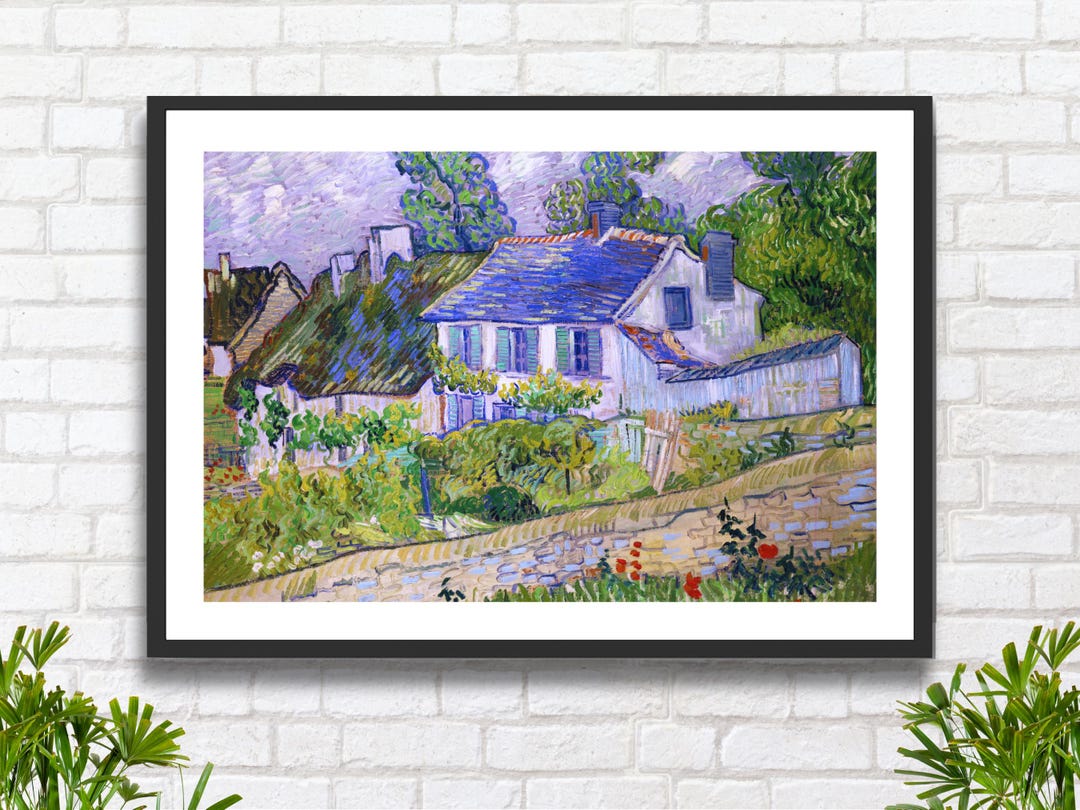 Vincent Van Gogh 'houses at Auvers' French Countryside Scene Landscape ...