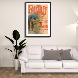 Falstaff Opera Poster: Vintage Art Nouveau Print - Etsy