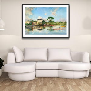 Italian Artist Giovanni Boldini 'la Senna (on the Seine)' Landscape ...