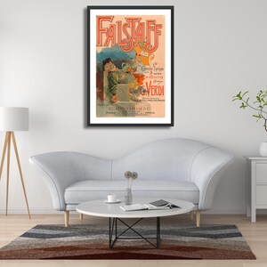 Falstaff Opera Poster: Vintage Art Nouveau Print - Etsy