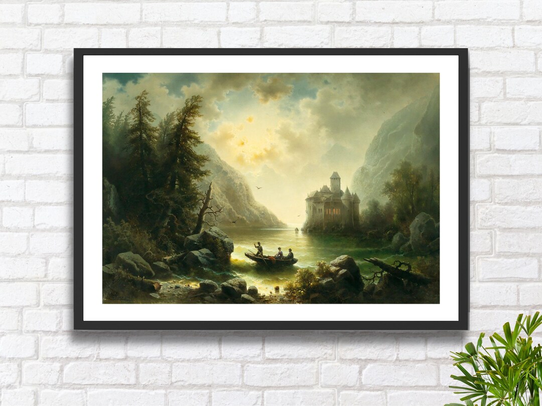 Austrian Artist Albert Rieger 'crossing in a Moonlit Night' Landscape ...