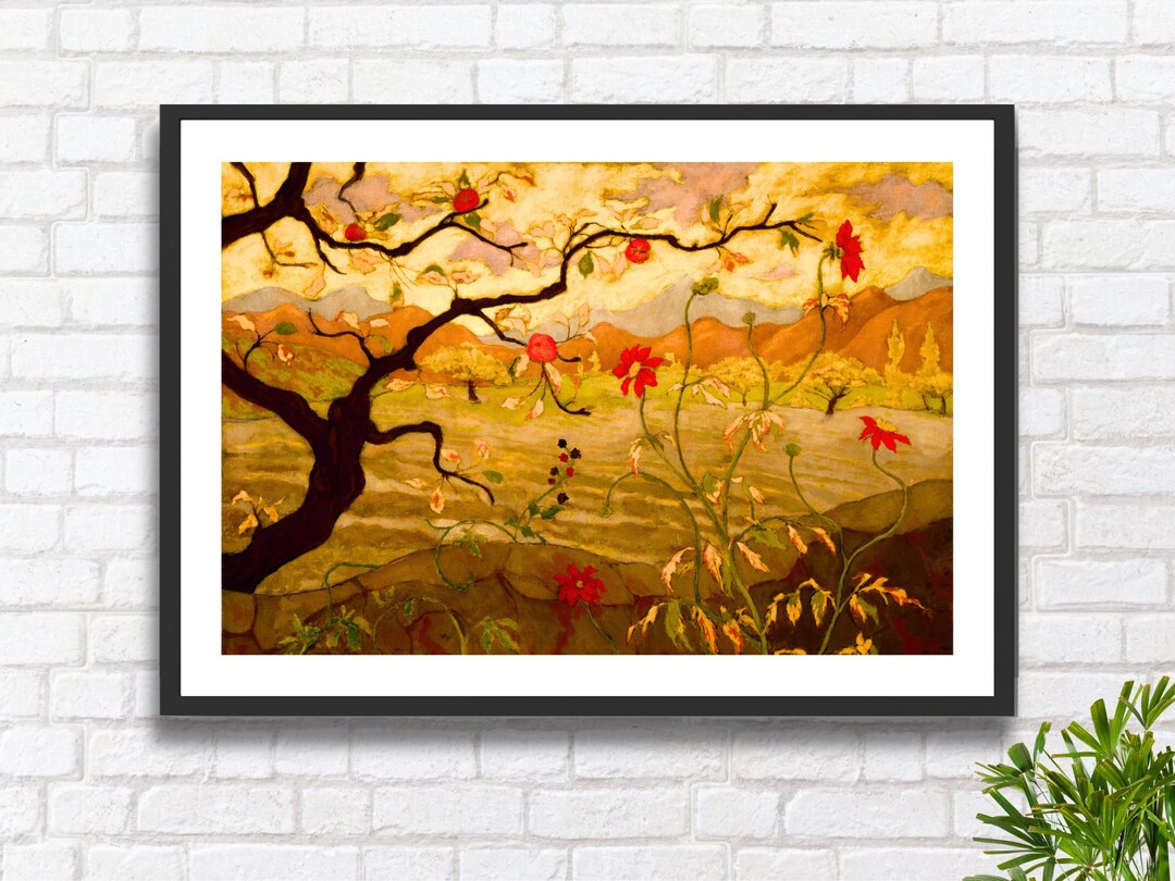 Paul Ranson 'apple Tree With Red Fruit' 1902 French Artist Rural ...