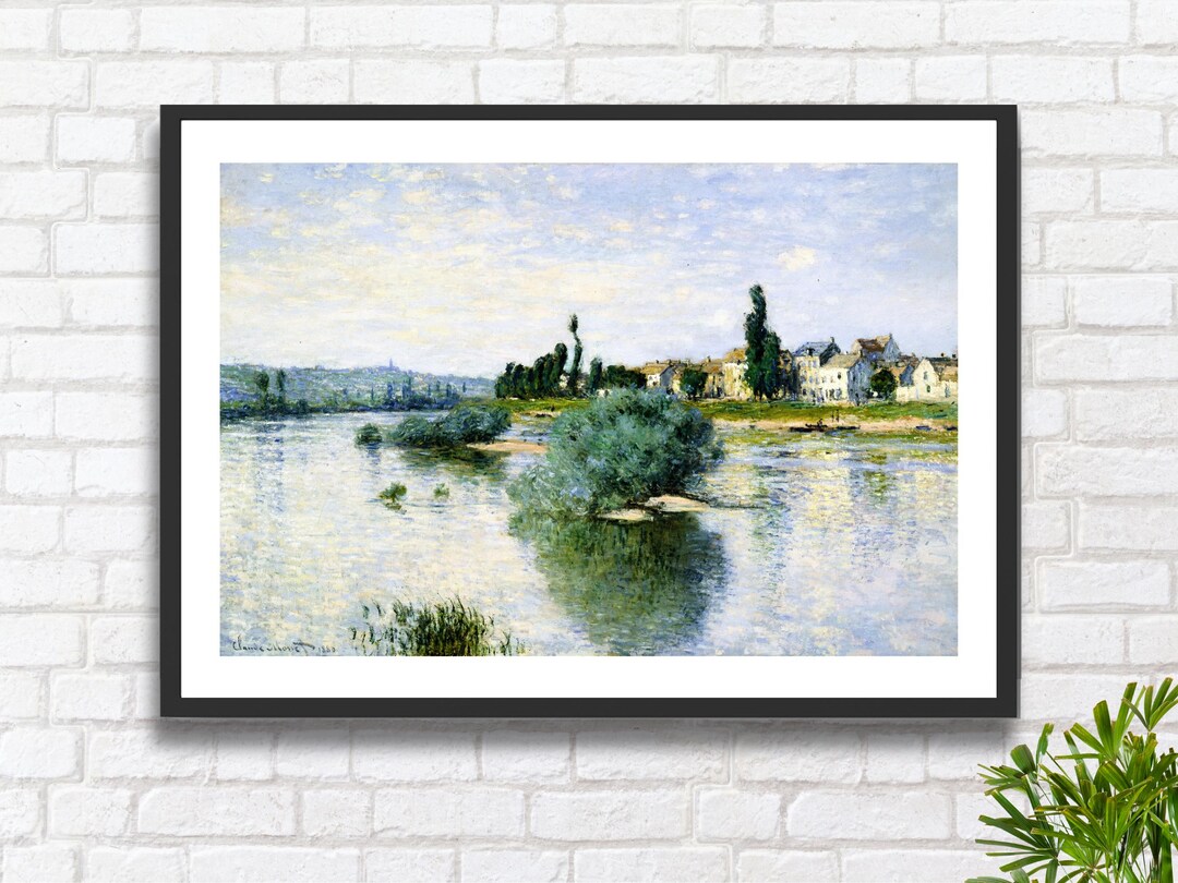 Claude Monet 'the Seine at Lavacourt' 1880 Riverside Country Scene ...