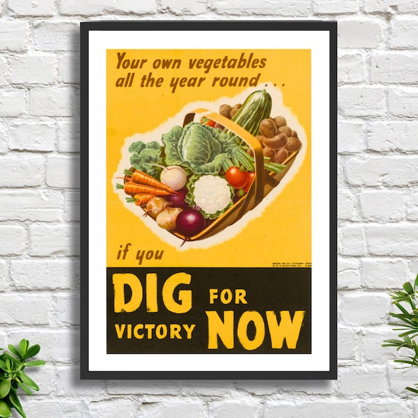 Dig for Victory Poster - Etsy UK