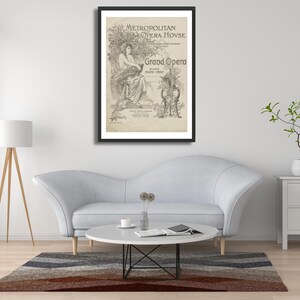 Vintage American Opera Poster Metropolitan Opera House, New York Opera ...