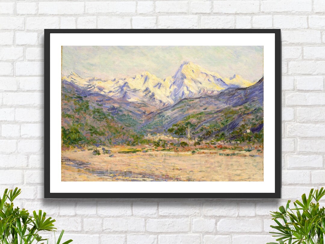 Claude Monet 'the Valley of the Nervia' Impressionist Mountains and ...