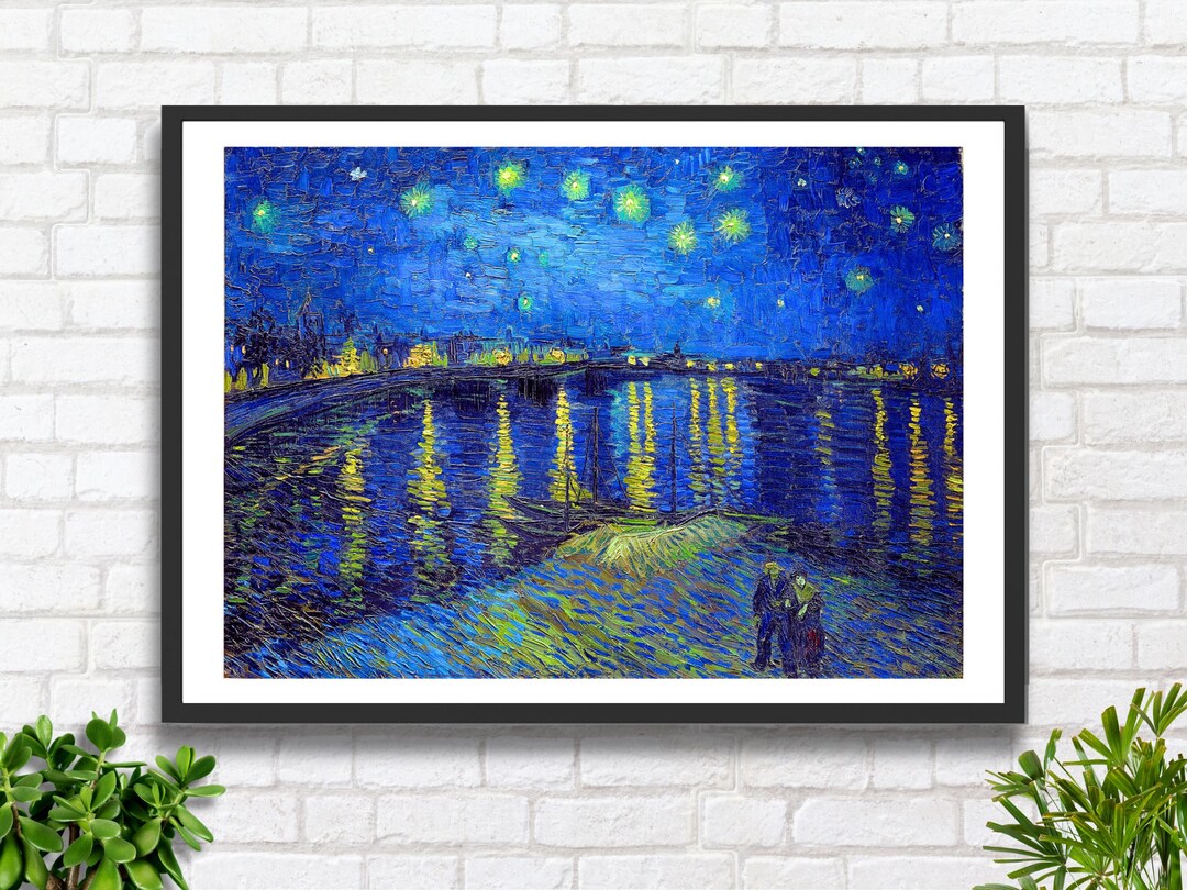 Vincent Van Gogh 'starry Night Over the Rhone' Blue and Gold Wall Decor ...