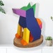 Dog Square Papercraft. Colorful Dog You Get a PDF Templates and ...