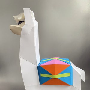 Llama 3D Papercraft Fun Llama Lowpoly Paper, SVG & PDF Digital File ...