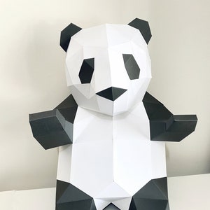 Panda Bear 3D Papercraft. You Get SVG, PDF Digital File Templates and ...