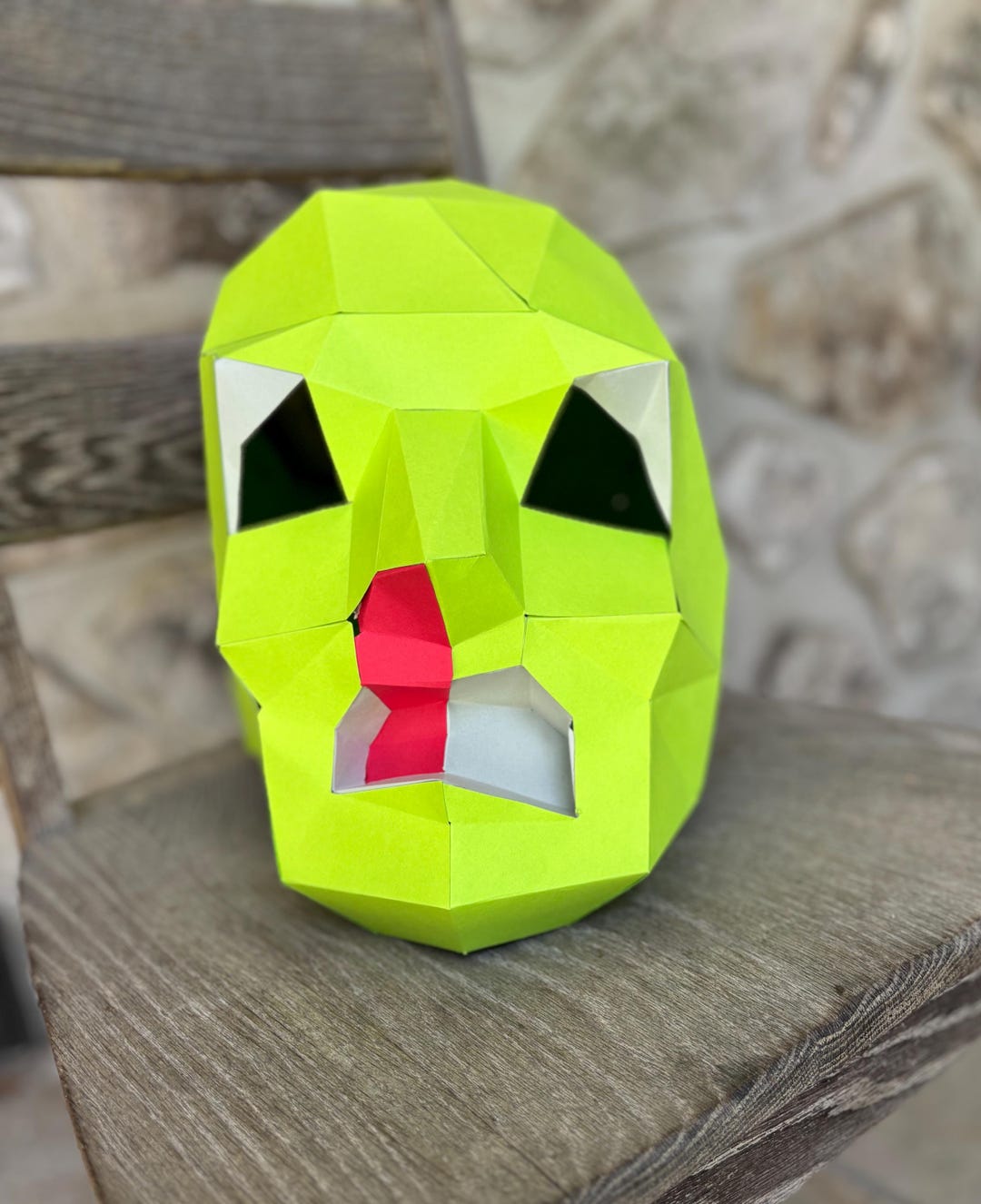Zombie Mask 3D Papercraft. Get PDF Digital File Pattern and Instruction ...