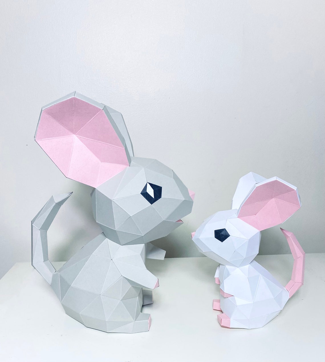 Mice 3D Papercraft, Baby Mouse & Mama Mouse. Get 3D SVG and PDF Digital ...
