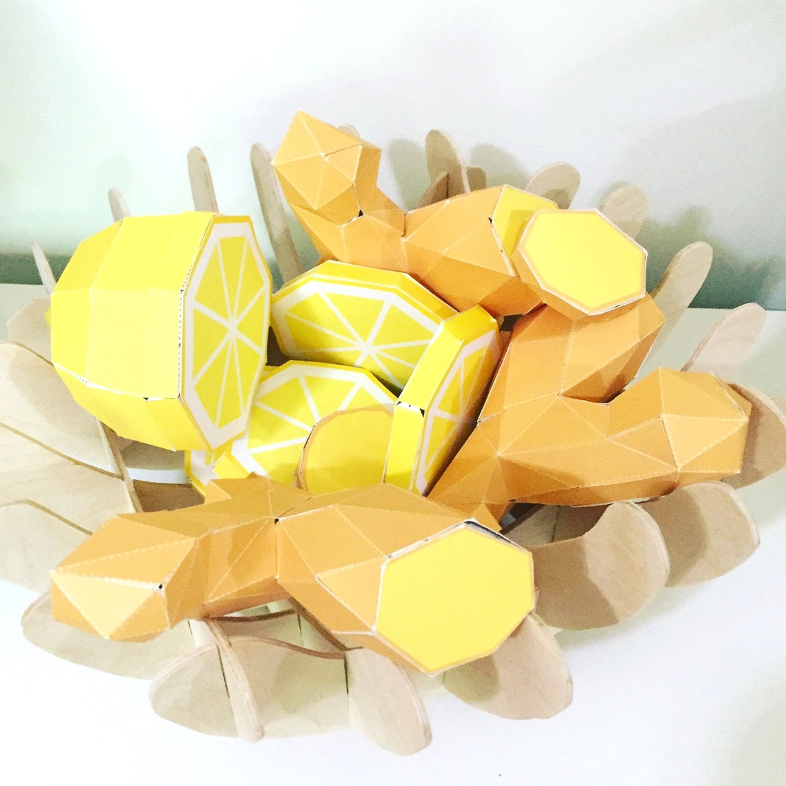 Fun Fruits Illustarted 3d Papercraft 6. You Get Colored PDF - Etsy