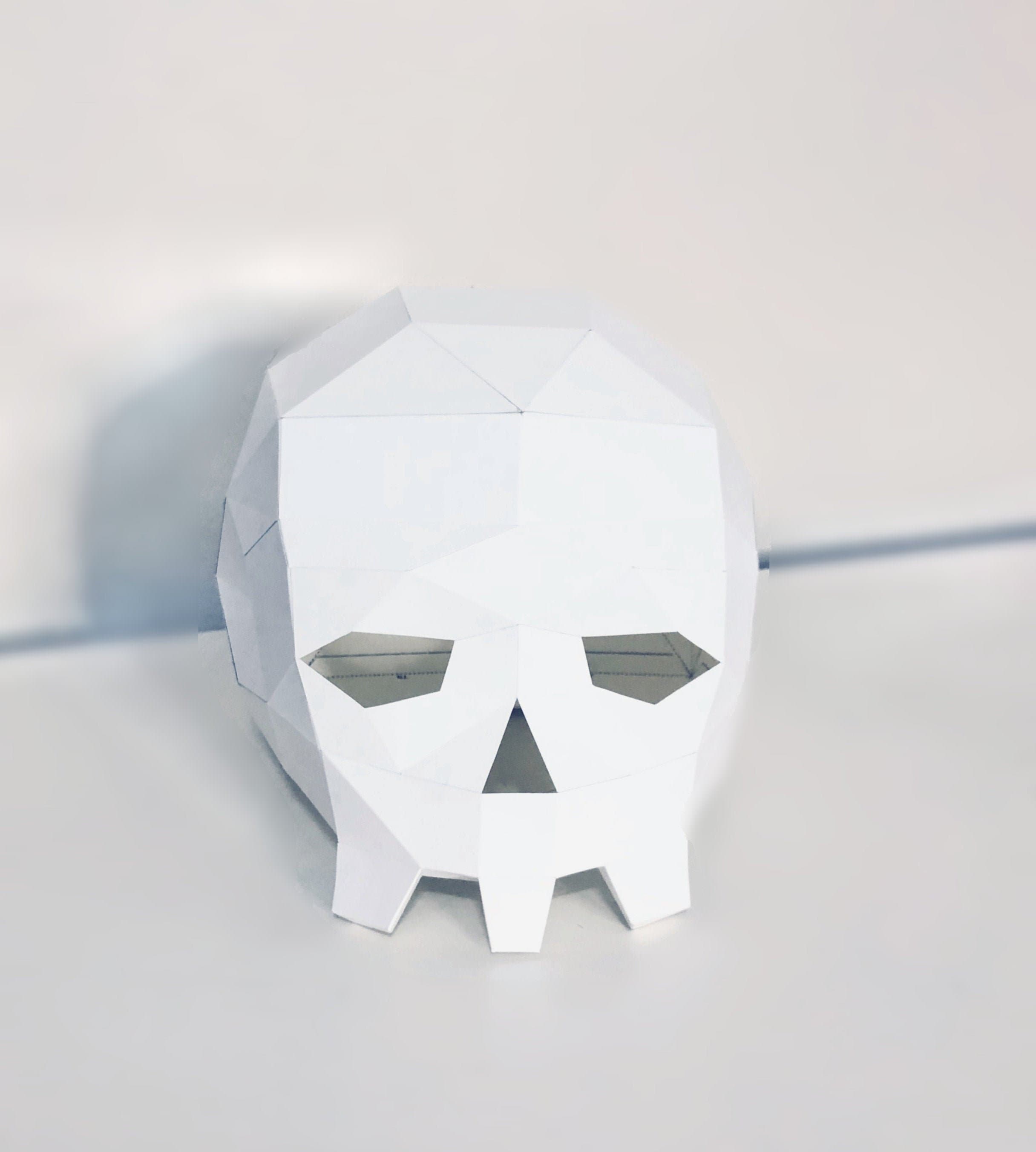 Day of dead skull 3d papercraft. You get a PDF digital file | Etsy