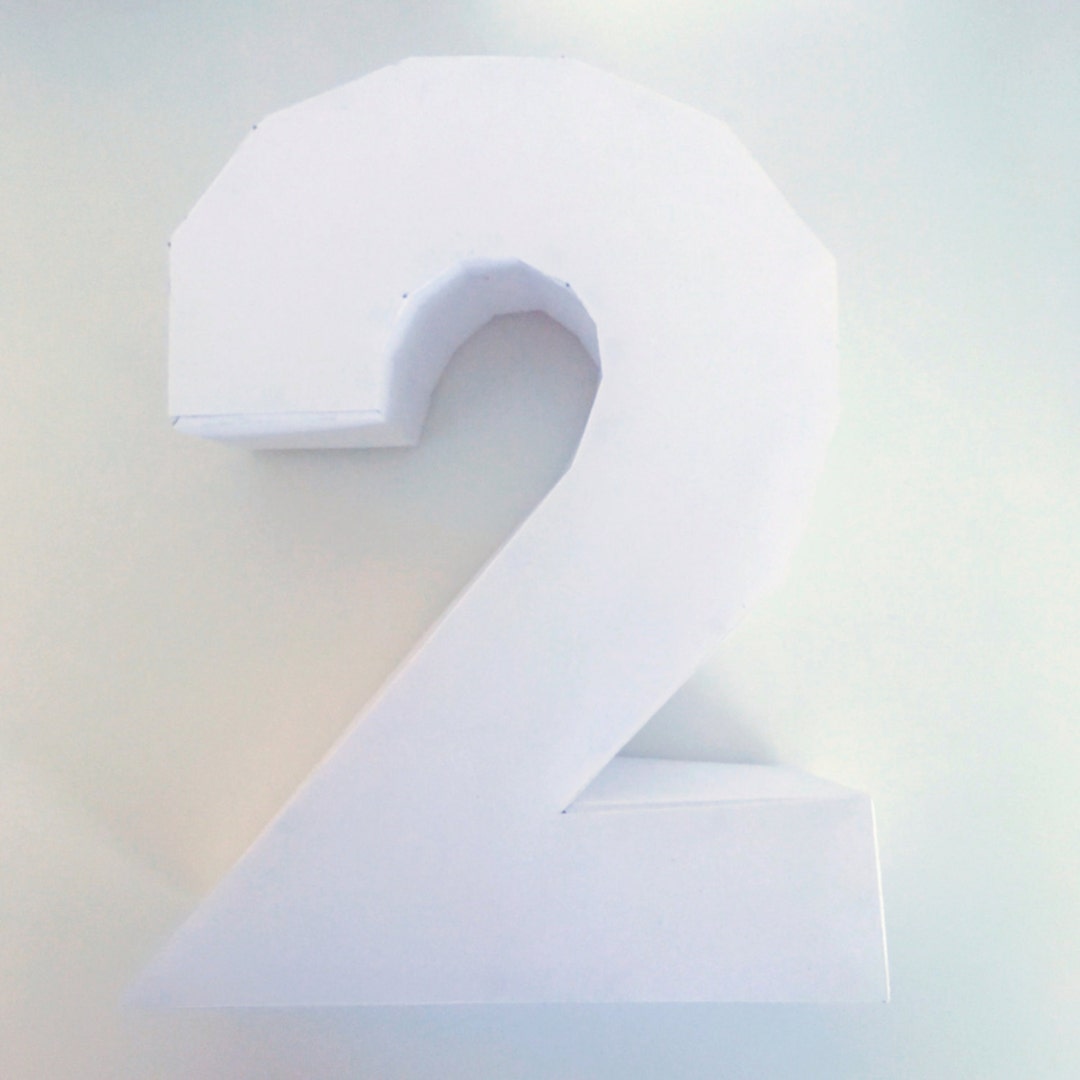 Numbers (0-9) 3d Papercraft. You Get a SVG, PDF Digital File Template ...