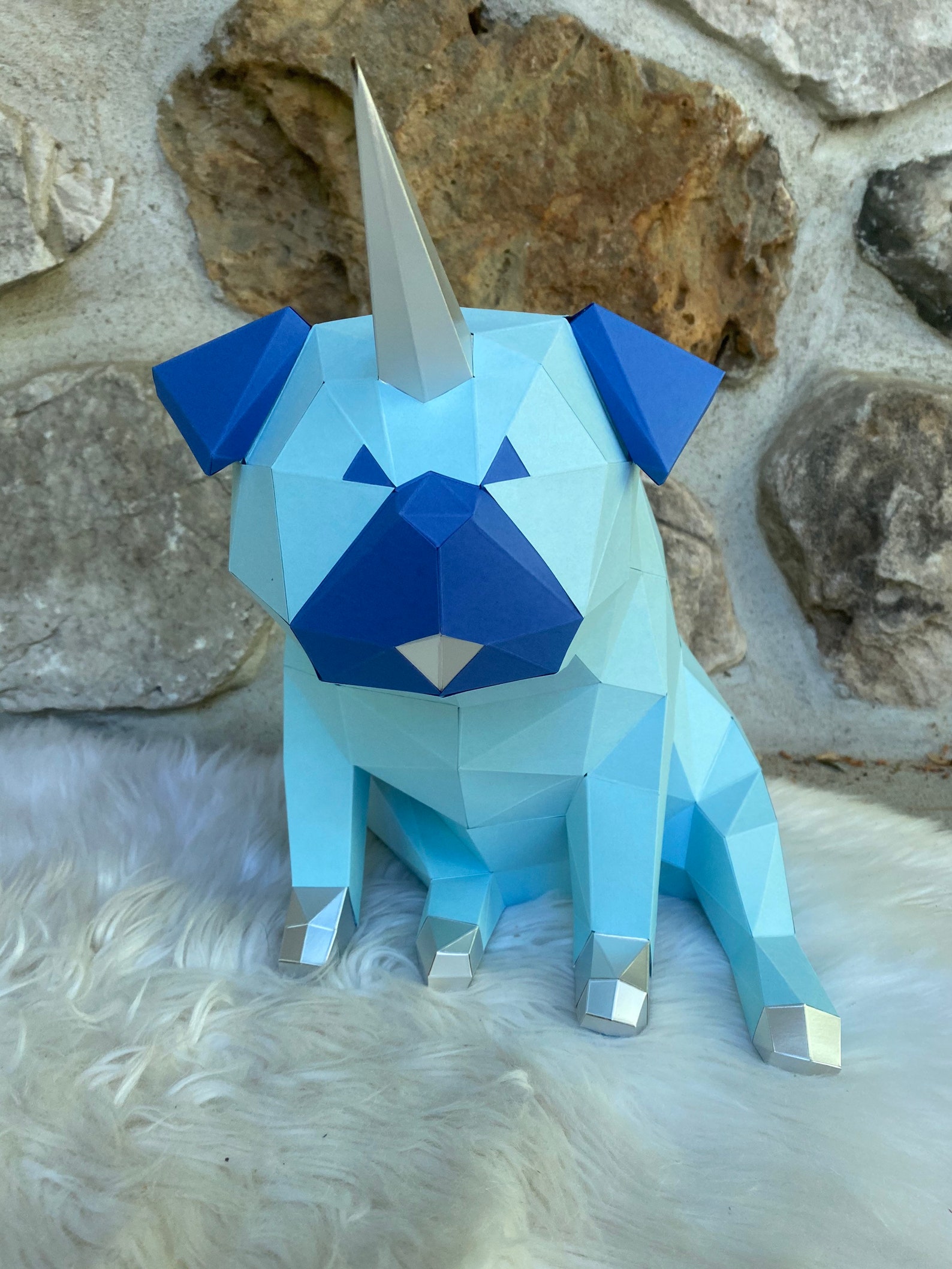PUGICORN Papercraft. You Get a PDF Digital File Template and - Etsy