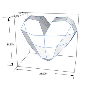 Heart Full 3D Papercraft. BIG- Option to Print on A3 Size Cardstock ...