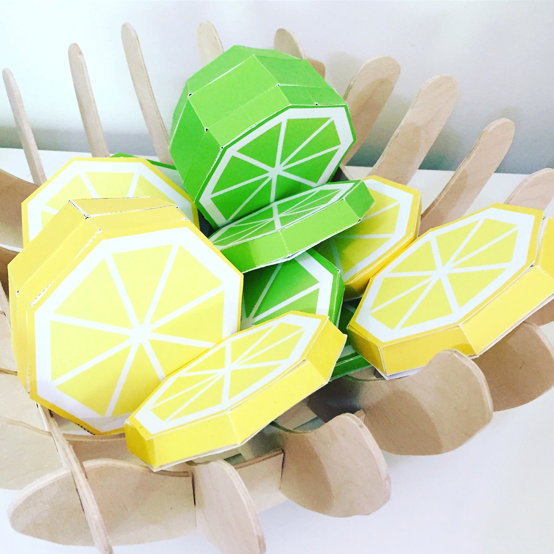 Fun Fruits Illustarted 3d Papercraft (6). You Get Colored PDF Digital ...