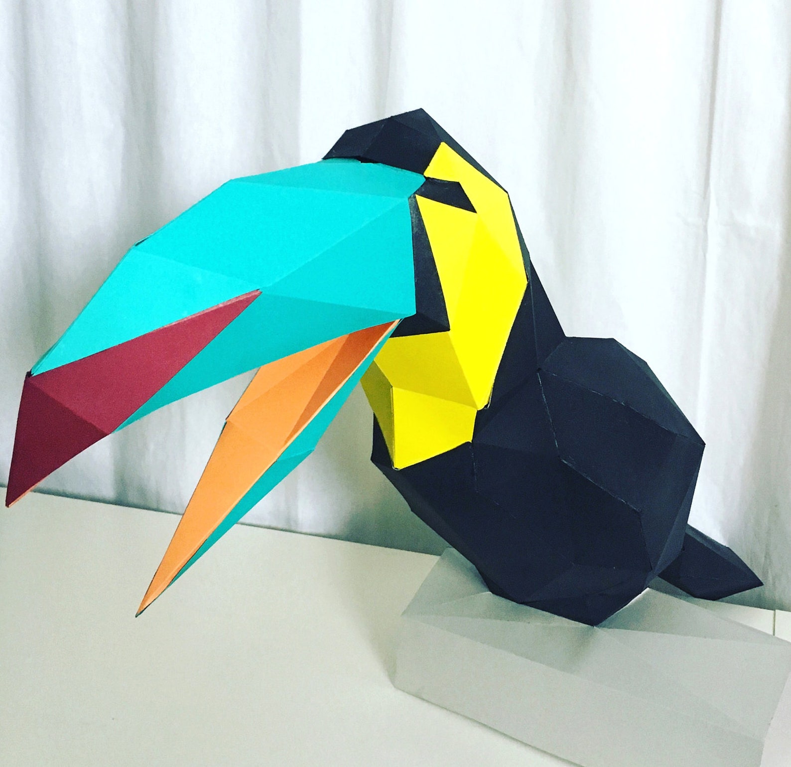 Toucan 3d Papercraft. You Get SVG and PDF Digital File - Etsy
