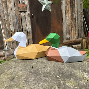 Ducks 3d Papercraft. You Get the Family - SVG and PDF Digital File ...