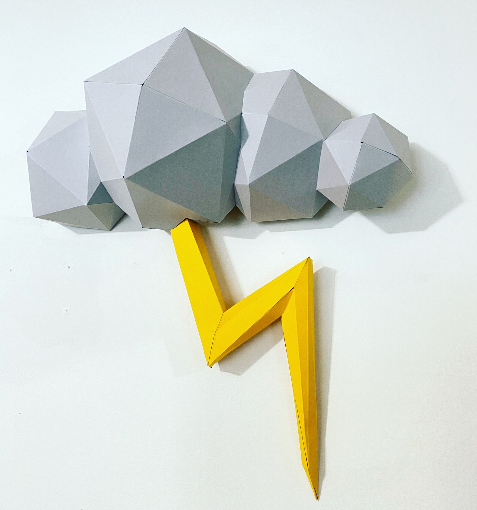 Lightning Cloud and Lightning Bolt 3d Papercraft. You Get SVG and PDF ...