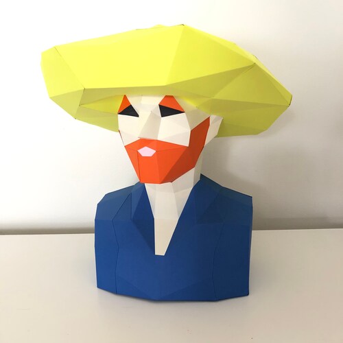 Head 3d Papercraft. You Get a PDF Digital File Template and | Etsy