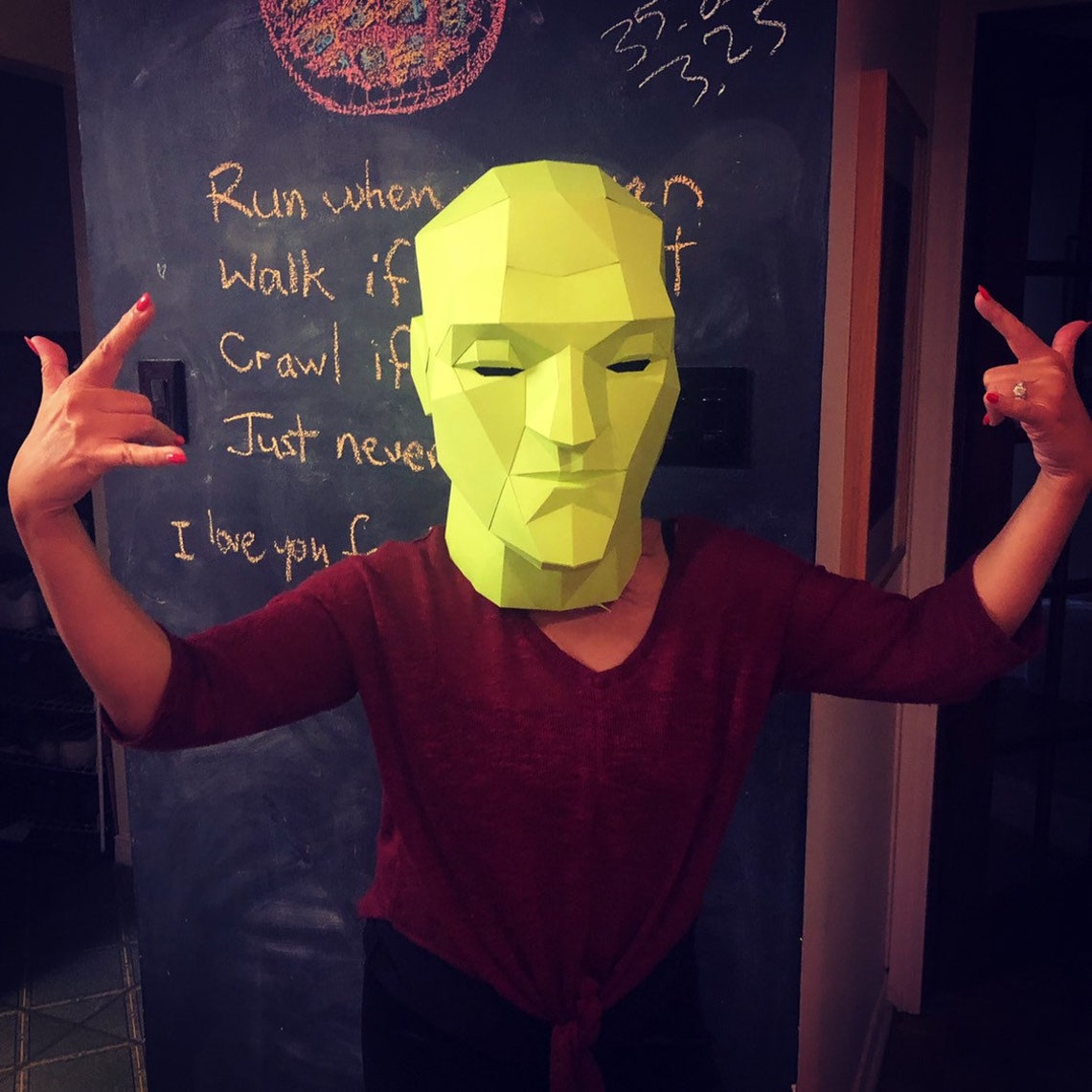 Head 3d Papercraft. You Get a PDF Digital File Template and ...