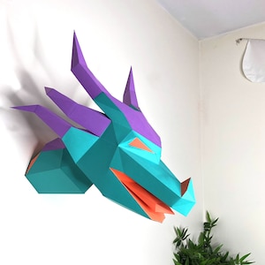 Dragon Head 3d Papercraft. You Get a PDF, SVG Digital File Template and ...