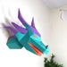 Dragon Head 3d Papercraft. You Get a PDF SVG Digital File - Etsy