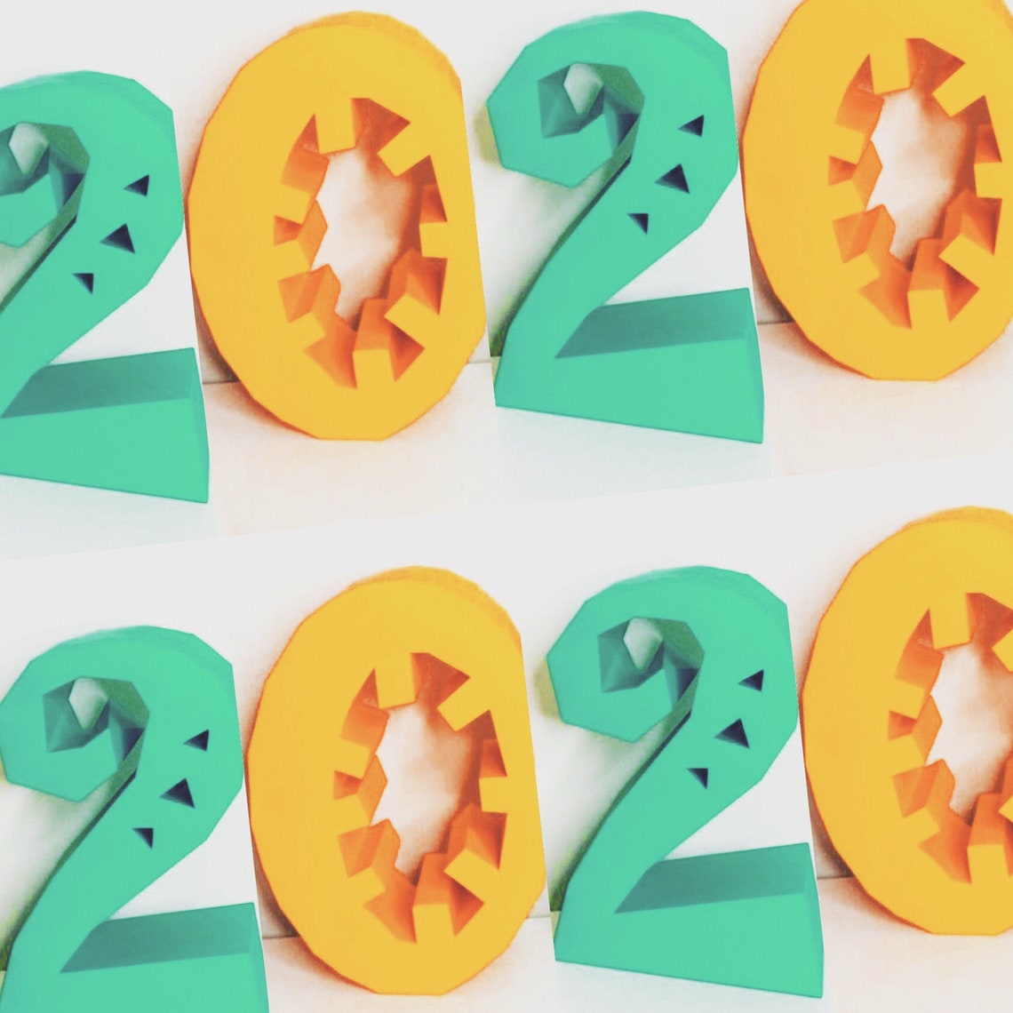 Numbers 3d Papercraft Numbers Based on Jokerman Font. All 0-9 | Etsy