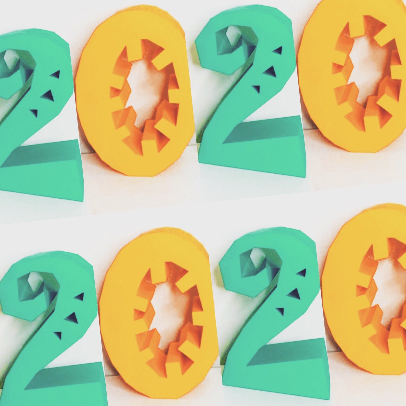 Numbers 3d Papercraft Numbers Based on Jokerman Font. All 0-9 | Etsy