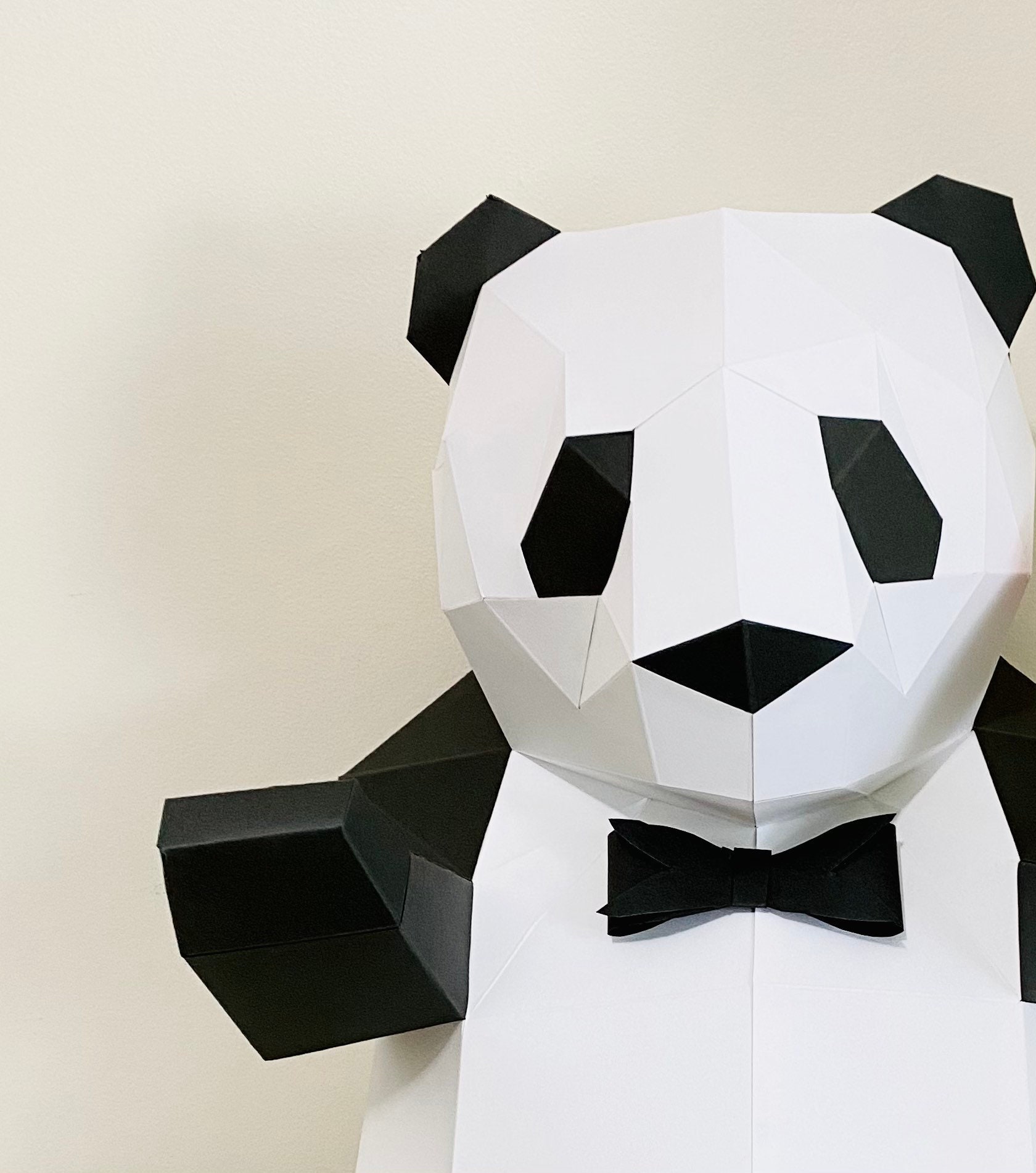 Panda Bear 3D Papercraft. You Get SVG, PDF Digital File Templates and ...