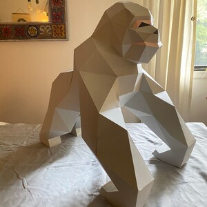 Gorilla 3D Papercraft Sculpture, DIY Printable (PDF) - Etsy