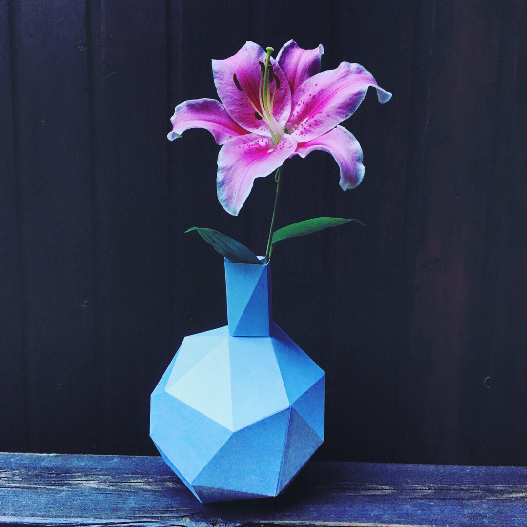 Flower Vase Papercraft. You Get SVG and PDF Digital File With This ...