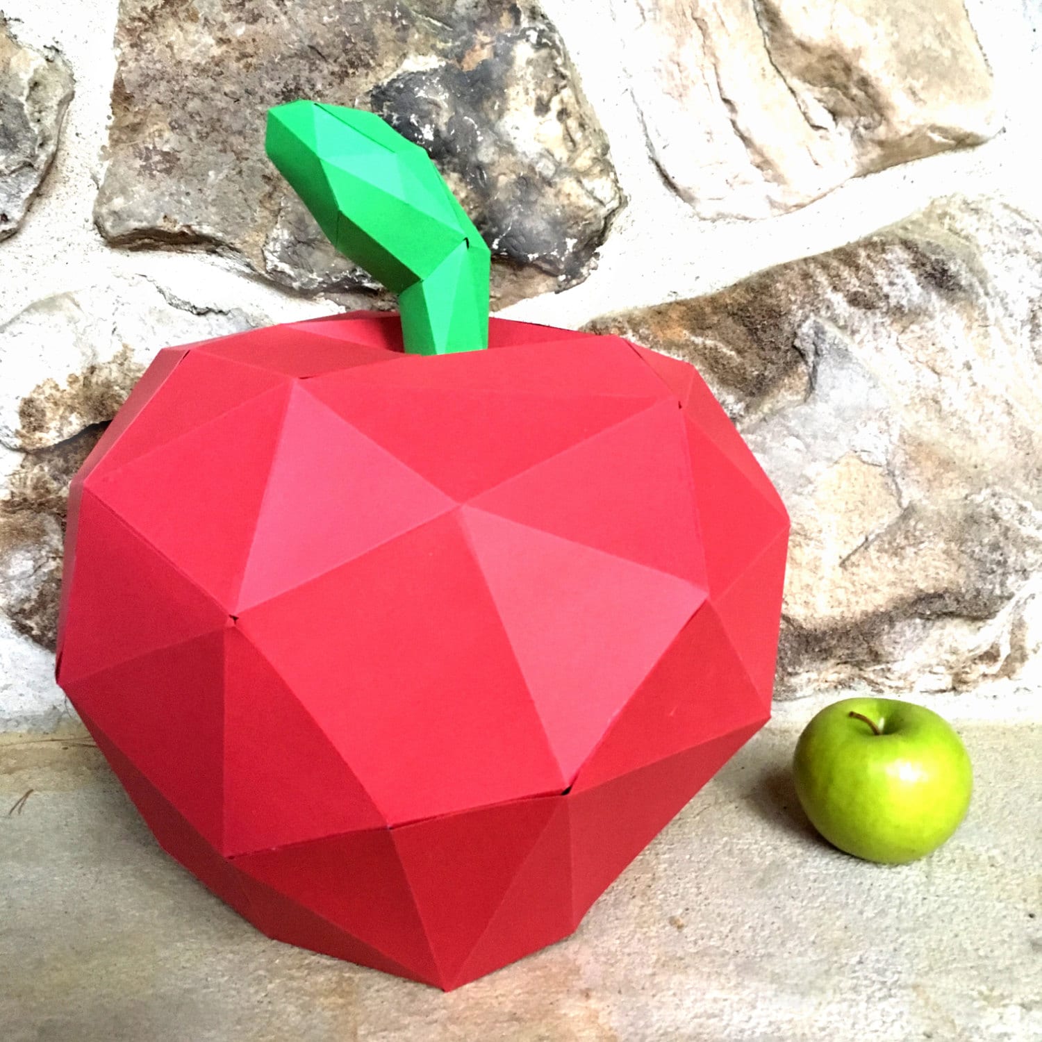 APPLE 3d Papercraft. You Get a PDF and Svg Digital Template - Etsy Canada